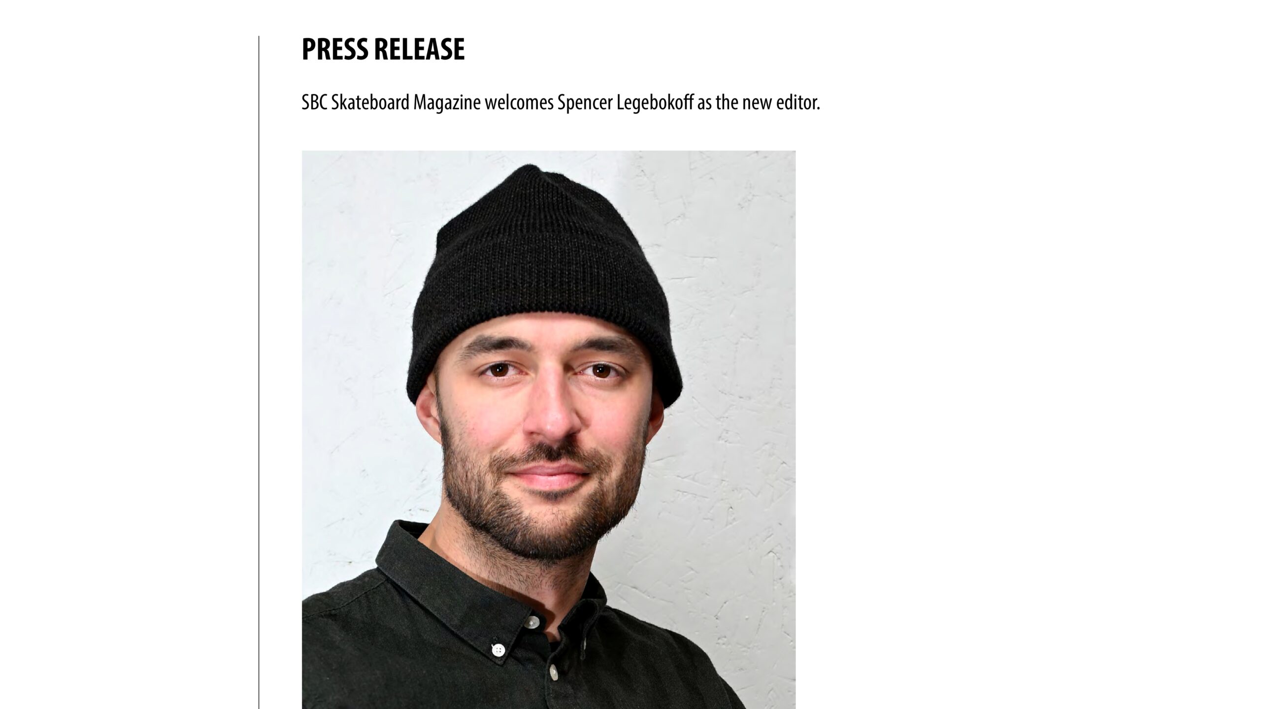 SBC Skateboard Magazine Welcomes New Editor | SBC Skateboard Magazine
